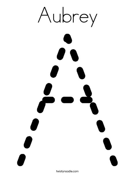 Aubrey Name Coloring Page Coloring Pages