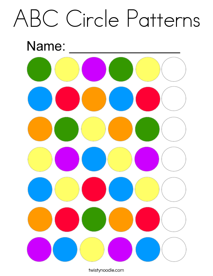 ABC Circle Patterns Coloring Page Twisty Noodle ABC Circle Patterns Coloring Page Twisty Noodle