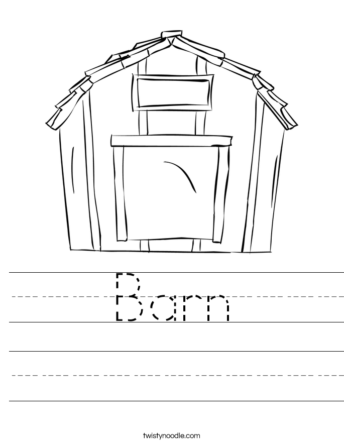 Barn Worksheet - Twisty Noodle