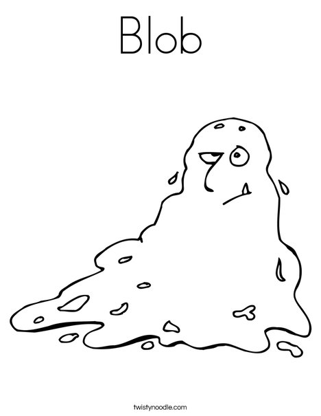 Blob Coloring Page - Twisty Noodle