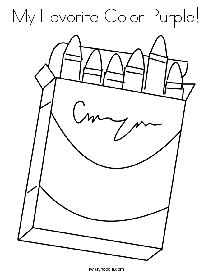 My Favorite Color Purple Coloring Page - Twisty Noodle My Favorite Color Purple Coloring Page - Twisty Noodle