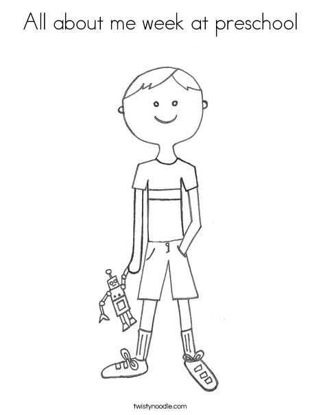 All about me week at preschool Coloring Page - Twisty Noodle