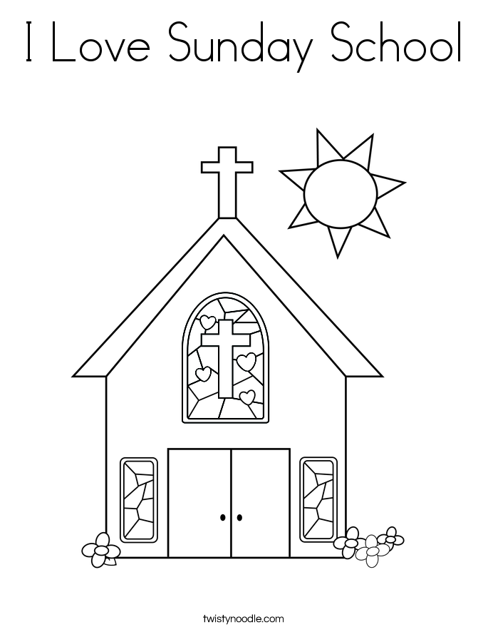 I Love Sunday School Coloring Page Twisty Noodle I Love Sunday School Coloring Page Twisty Noodle