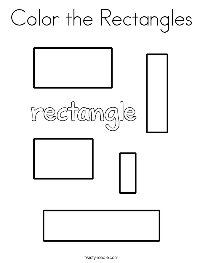 Color the Rectangles Coloring Page - Twisty Noodle Color the Rectangles Coloring Page - Twisty Noodle