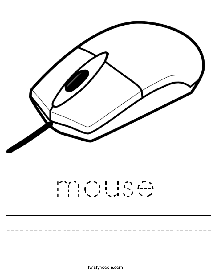 mouse Worksheet - Twisty Noodle mouse Worksheet - Twisty Noodle