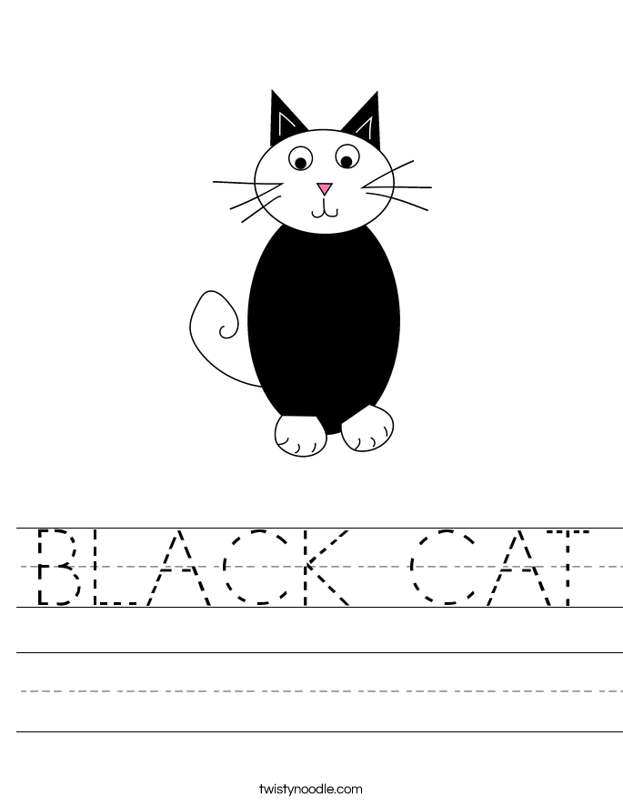 BLACK CAT Worksheet - Twisty Noodle