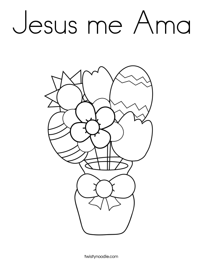 Jesus me Ama Coloring Page - Twisty Noodle Jesus me Ama Coloring Page - Twisty Noodle