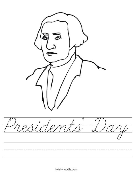 Presidents Day Worksheet Cursive Twisty Noodle Presidents Day Worksheet Cursive Twisty Noodle