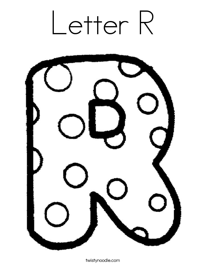 Letter R Coloring Page Twisty Noodle Letter R Coloring Page Twisty Noodle