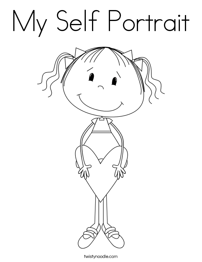 My Self Portrait Coloring Page - Twisty Noodle My Self Portrait Coloring Page - Twisty Noodle