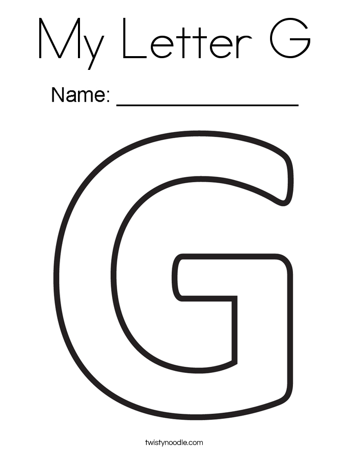 My Letter G Coloring Page Twisty Noodle My Letter G Coloring Page Twisty Noodle