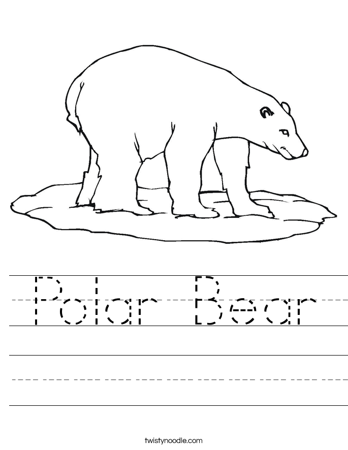 Polar Bear Worksheet - Twisty Noodle Polar Bear Worksheet - Twisty Noodle