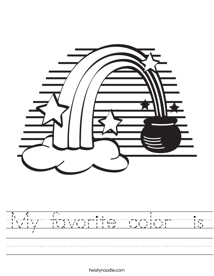 My favorite color is Worksheet - Twisty Noodle My favorite color is Worksheet - Twisty Noodle