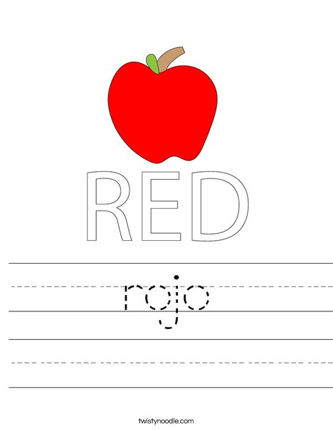 rojo Worksheet - Twisty Noodle