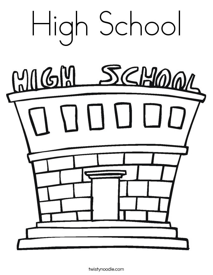 High School Coloring Page Twisty Noodle High School Coloring Page Twisty Noodle