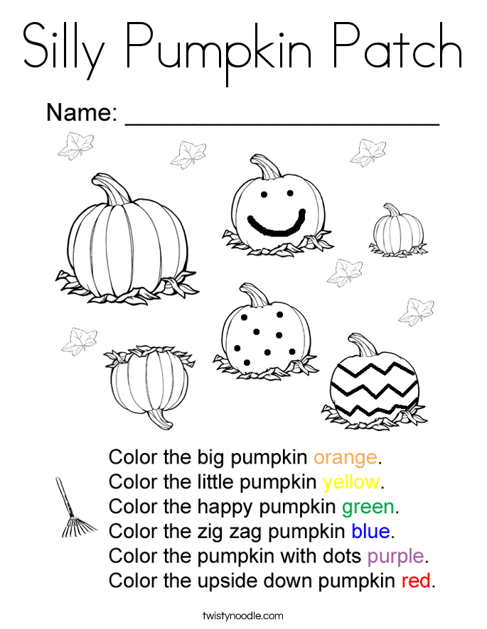 Silly Pumpkin Patch Coloring Page Twisty Noodle silly-pumpkin-patch-coloring-page-twisty-noodle