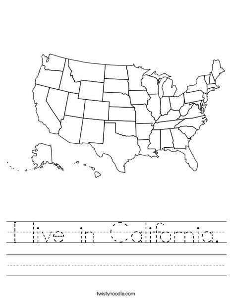 I Live In California Worksheet Twisty Noodle i-live-in-california-worksheet-twisty-noodle