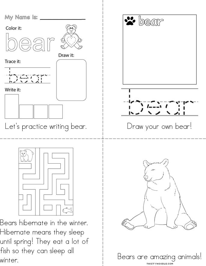 All About Bears Book - Twisty Noodle