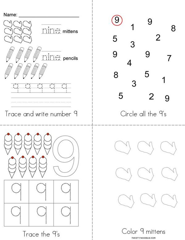 Number 9 Book - Twisty Noodle