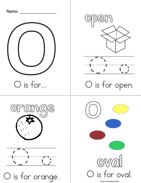 O Words Book Twisty Noodle