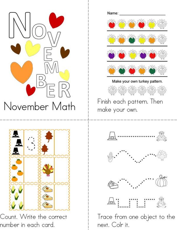 November Math Book - Twisty Noodle