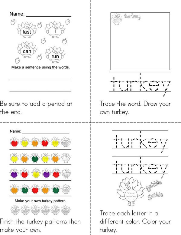 Turkeys Book - Twisty Noodle