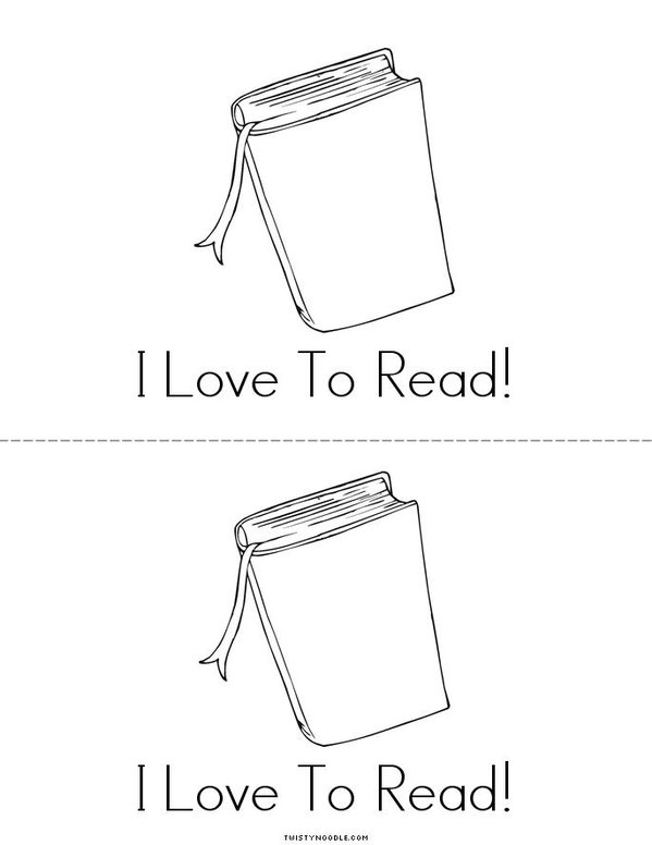 I love to read Book - Twisty Noodle