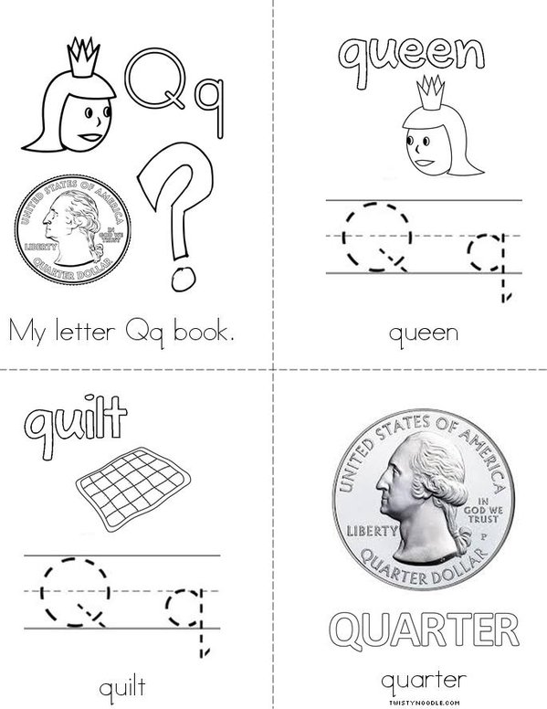 My letter Q Book - Twisty Noodle