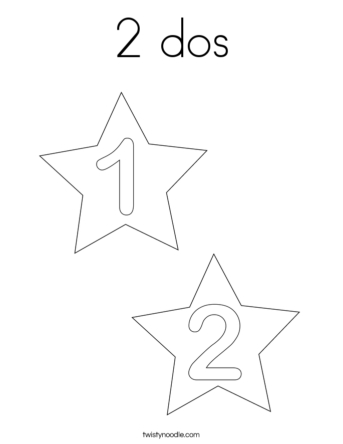 2 dos Coloring Page - Twisty Noodle