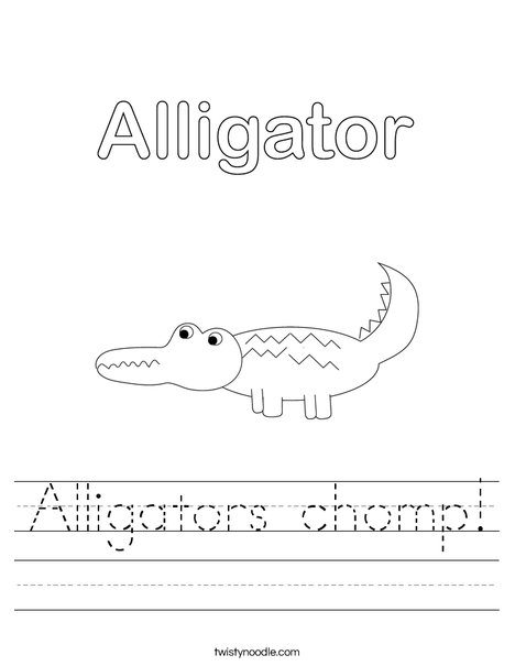 Alligators chomp Worksheet - Twisty Noodle