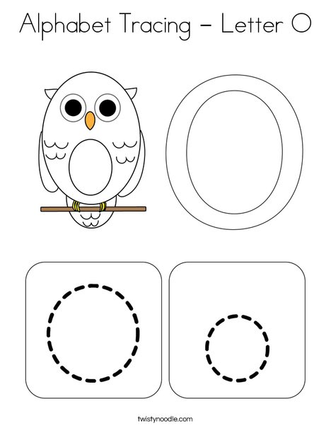 Alphabet Tracing - Letter O Coloring Page - Twisty Noodle Alphabet Tracing - Letter O Coloring Page - Twisty Noodle