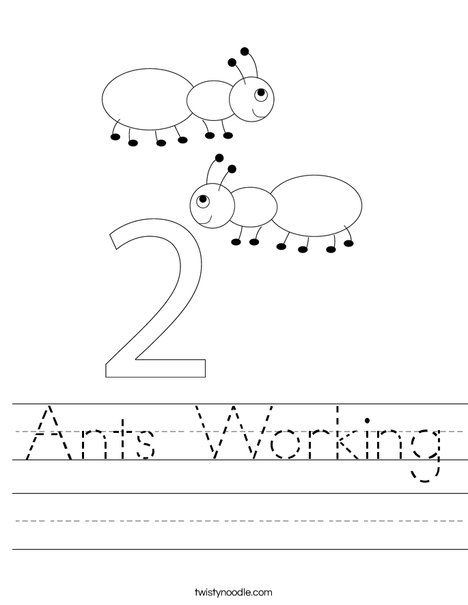 Ants Working Worksheet - Twisty Noodle Ants Working Worksheet - Twisty Noodle