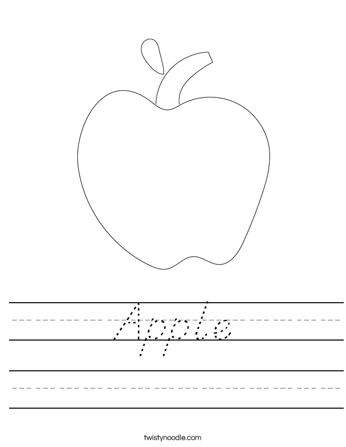 A Is For Apple Worksheet
