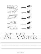 _at Worksheet - Twisty Noodle