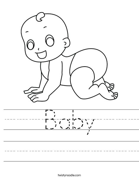 Baby Worksheet Twisty Noodle Baby Worksheet Twisty Noodle