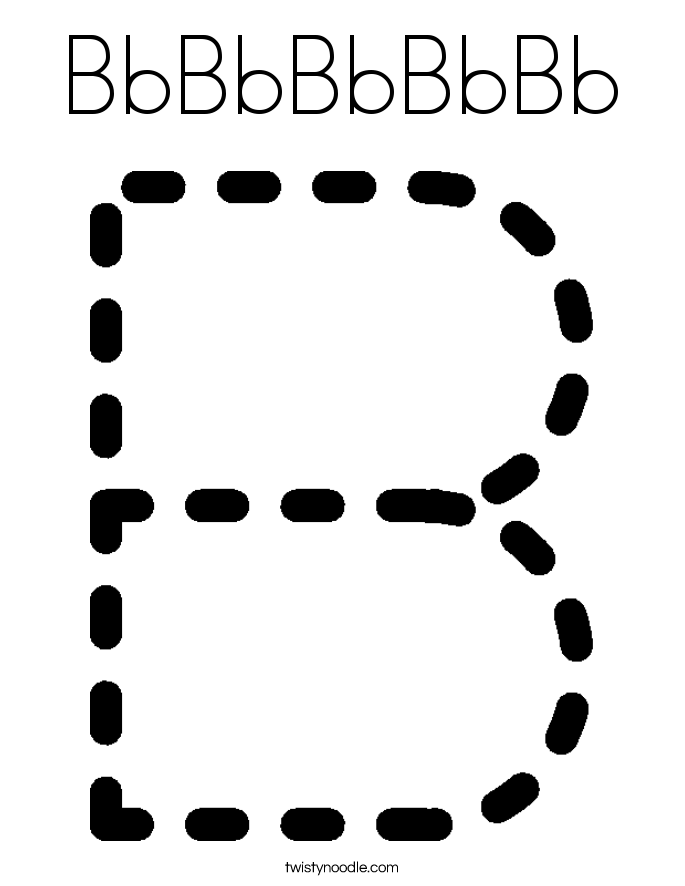 BbBbBbBbBb Coloring Page - Twisty Noodle