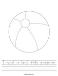 Beach Ball Worksheet - Twisty Noodle