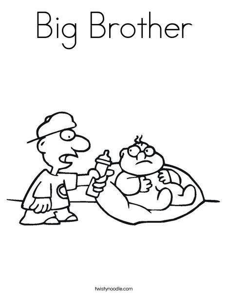 Big Brother Coloring Page Twisty Noodle Big Brother Coloring Page Twisty Noodle