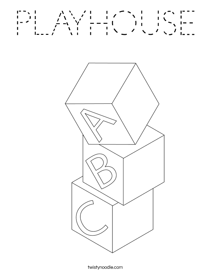 PLAYHOUSE Coloring Page - Tracing - Twisty Noodle