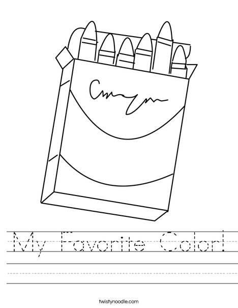 My Favorite Color Worksheet - Twisty Noodle My Favorite Color Worksheet - Twisty Noodle