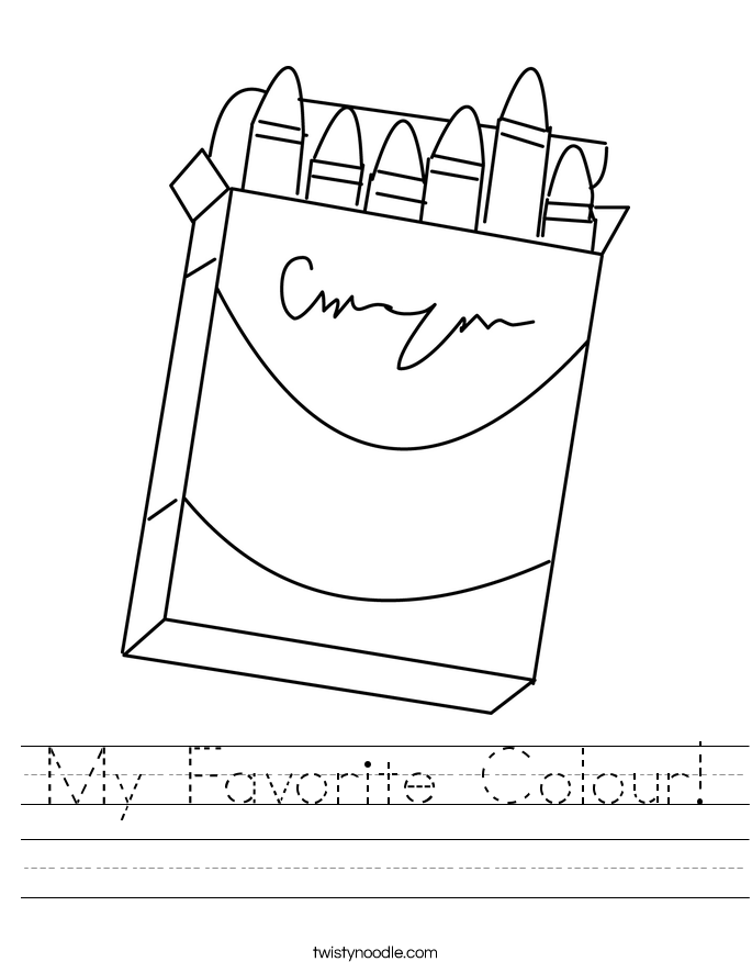 My Favorite Colour Worksheet - Twisty Noodle My Favorite Colour Worksheet - Twisty Noodle