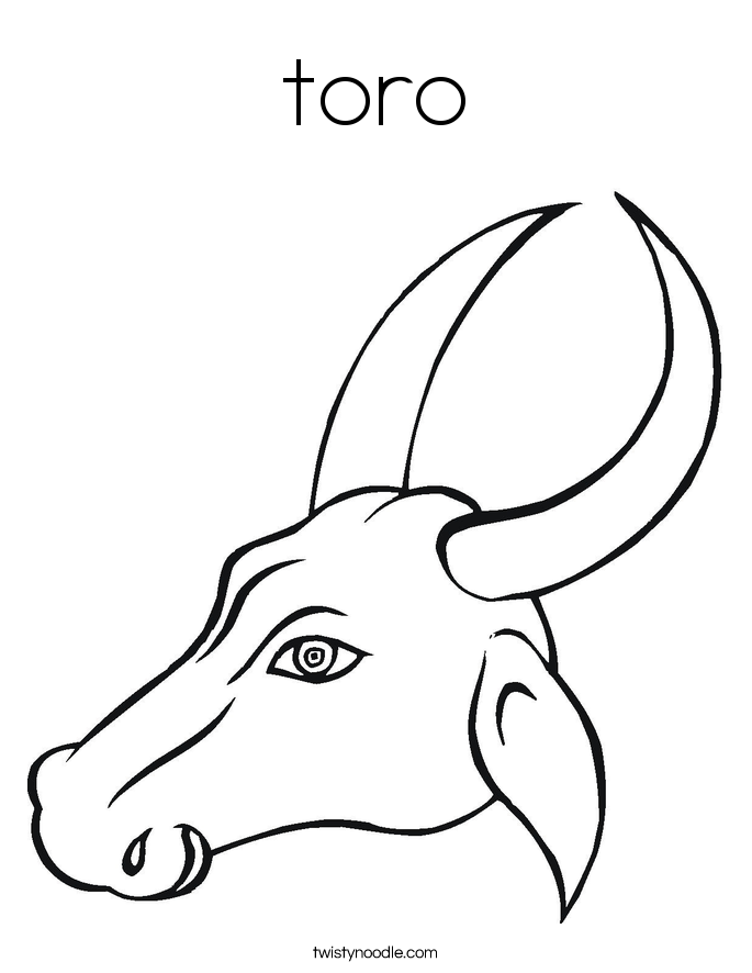 Toro Coloring Page Coloring Pages