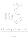 Grammy, I love you Coloring Page - Twisty Noodle