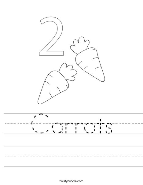 Carrots Worksheet - Twisty Noodle
