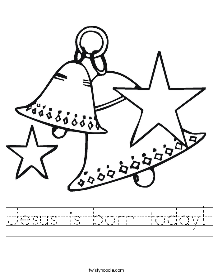 Jesus is born today Worksheet - Twisty Noodle Jesus is born today Worksheet - Twisty Noodle