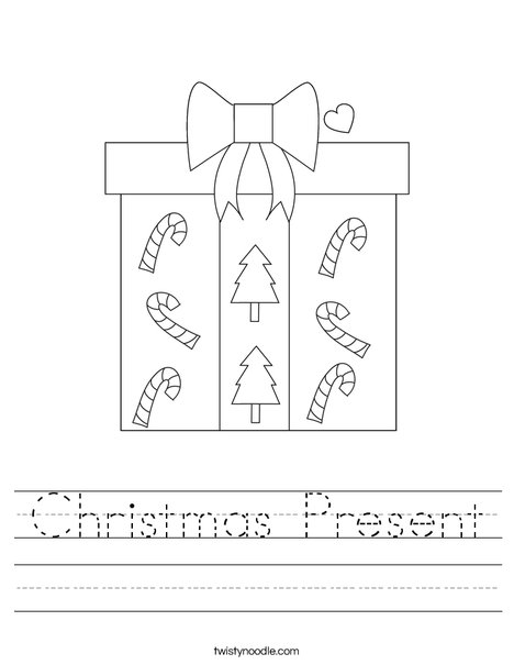 Christmas Present Worksheet - Twisty Noodle