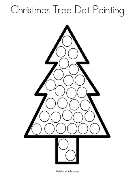 Christmas Tree Dot Painting Coloring Page Twisty Noodle Christmas Tree Dot Painting Coloring Page Twisty Noodle