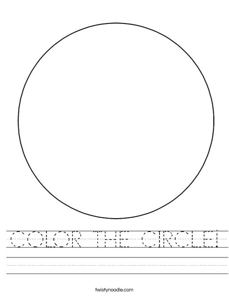 COLOR THE CIRCLE Worksheet - Twisty Noodle