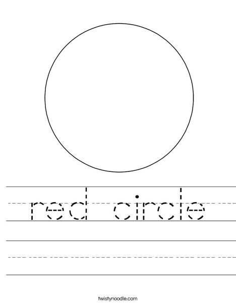 red circle Worksheet - Twisty Noodle