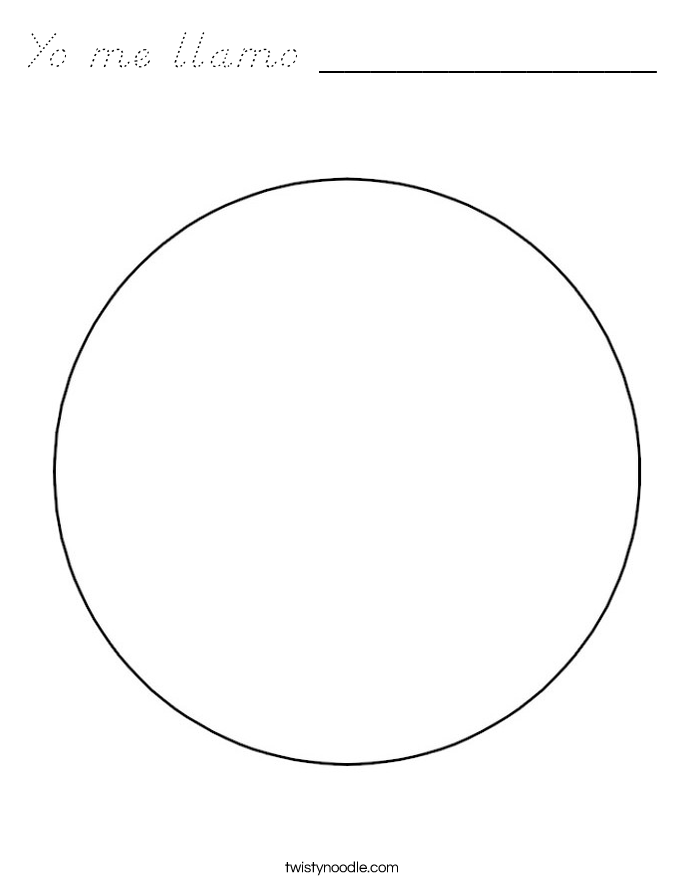 Yo me llamo _____________ Coloring Page - D'Nealian - Twisty Noodle